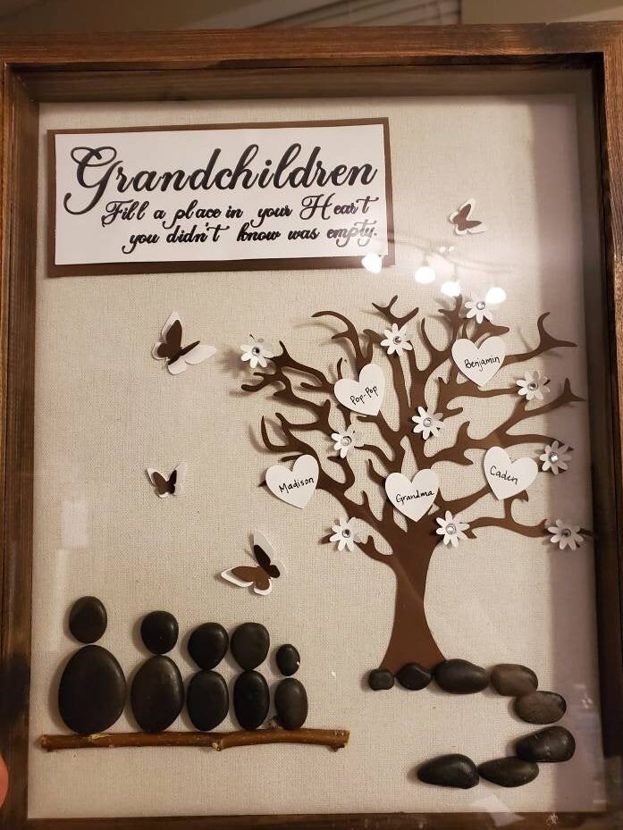 Stone/pebble Art Family Tree - Etsy