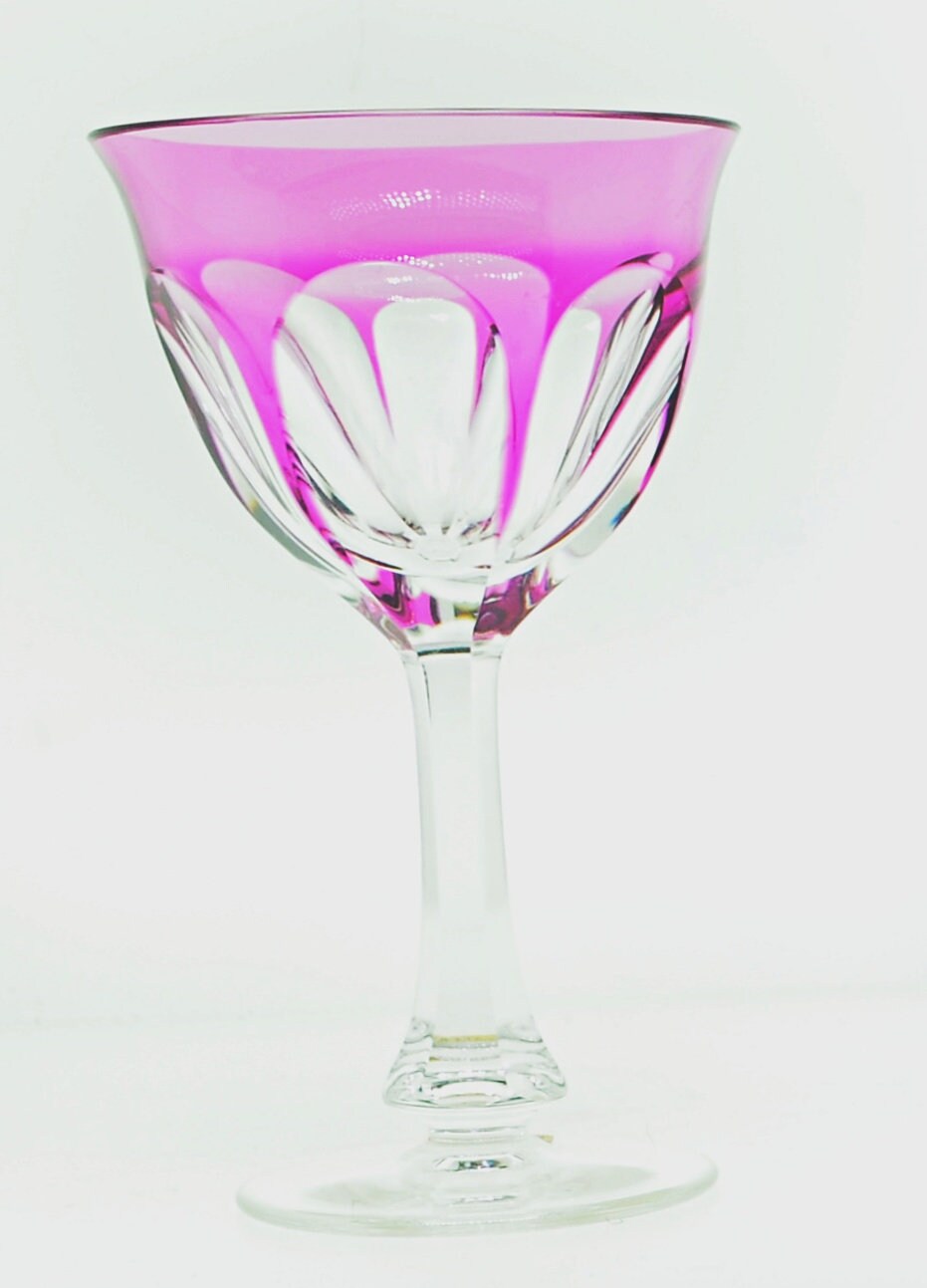 Never Used Moser Crystal "lady Hamilton" Rose Wine Glass With Original ...