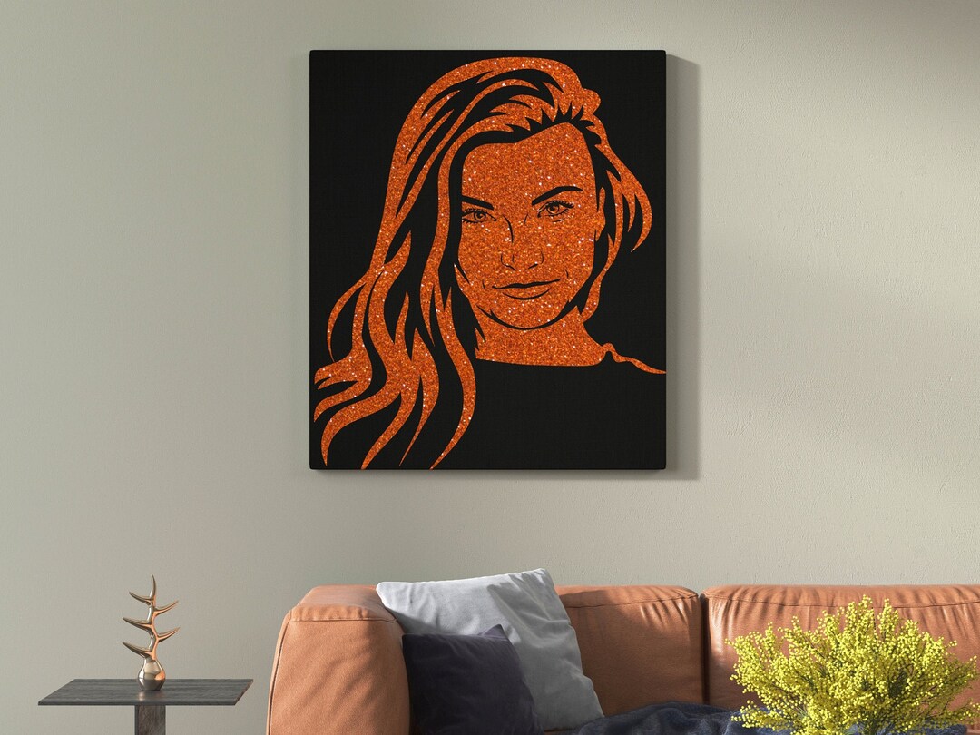 Custom DIY Glitter Portrait Kit, Personalized Art From Photo - Etsy