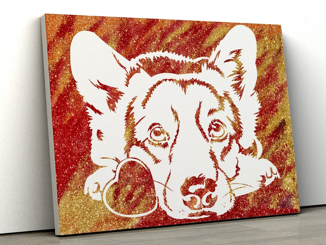 DIY Glitter Pet Portrait Kit | Personalized Diamond Dog Canvas - Etsy