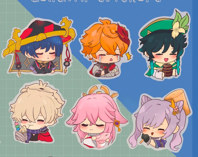 Genshin Impact Stickers - Etsy UK