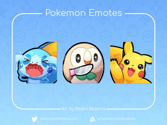Pokemon Emote/sticker Pack for Twitch Youtube or Discord | Etsy
