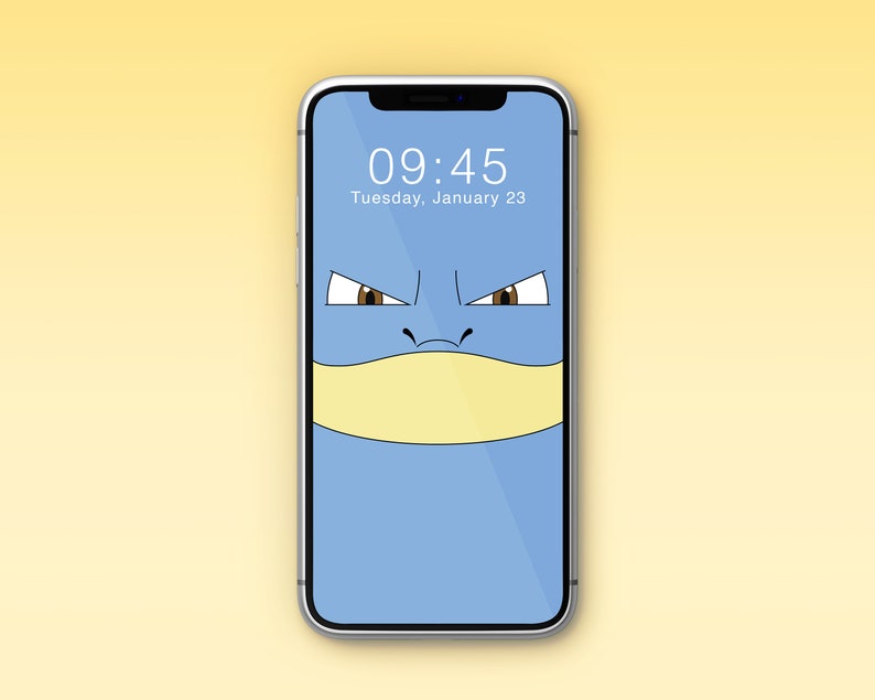 Blastoise Digital Pokemon Minimalist Phone Background | Etsy
