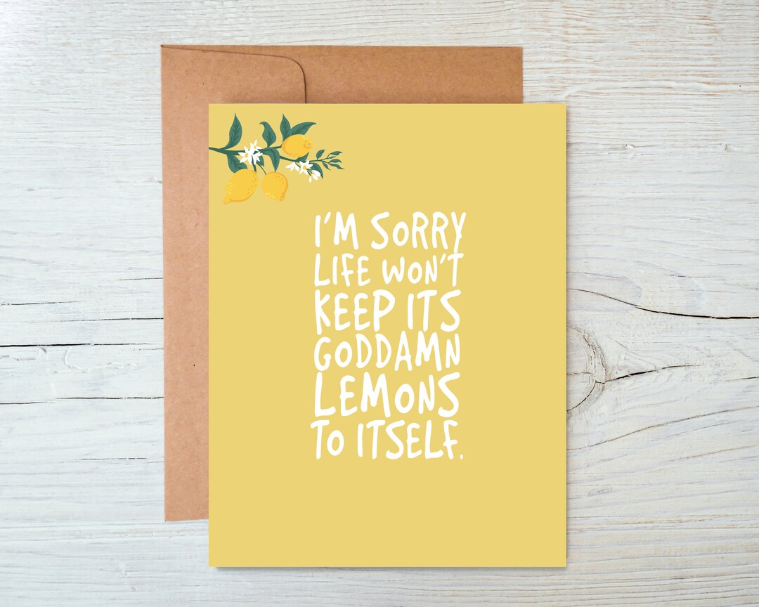 Printable Support Card Instant Download When Life Hands You - Etsy