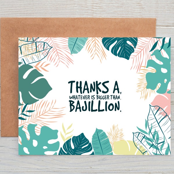 Thanks a Million - Etsy