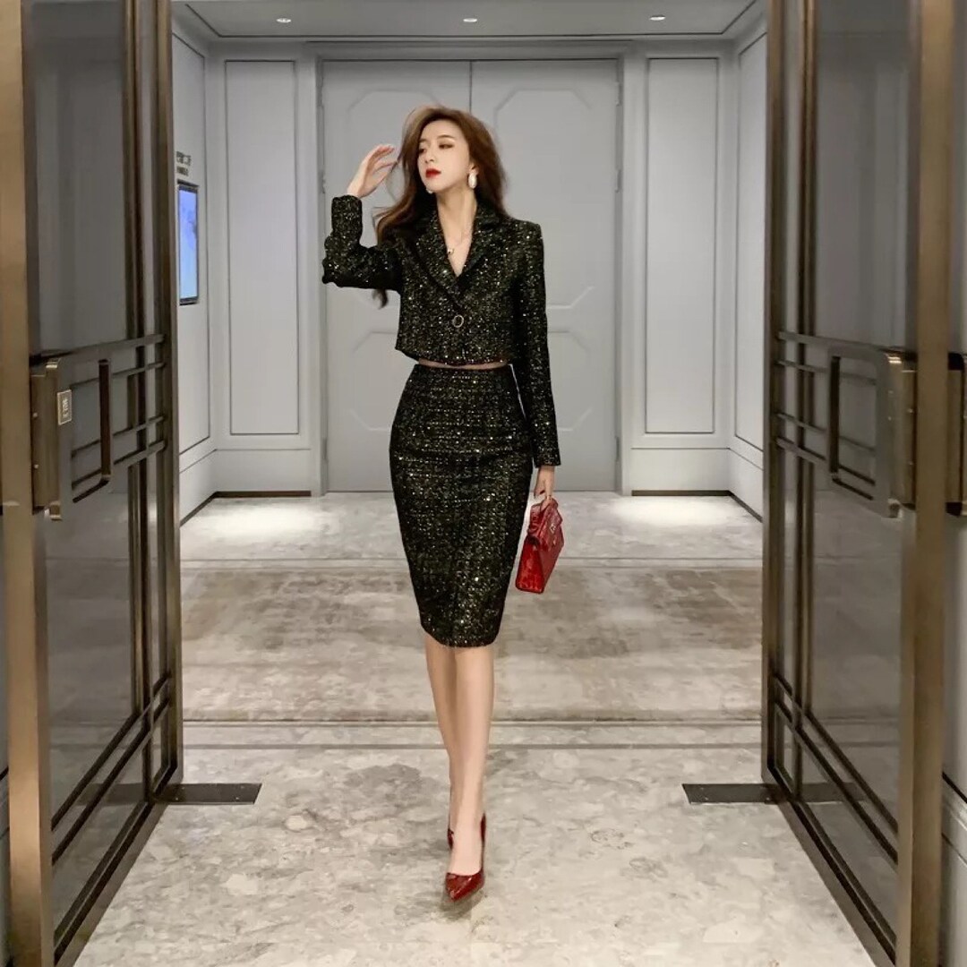 Formal Office/special Event . Suit 2 Pcs Outfit Plaid Coat - Etsy