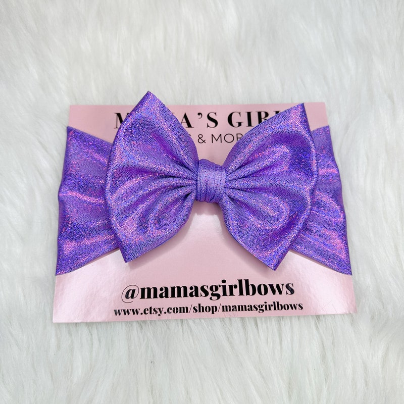 Purple Hair Bow - Etsy