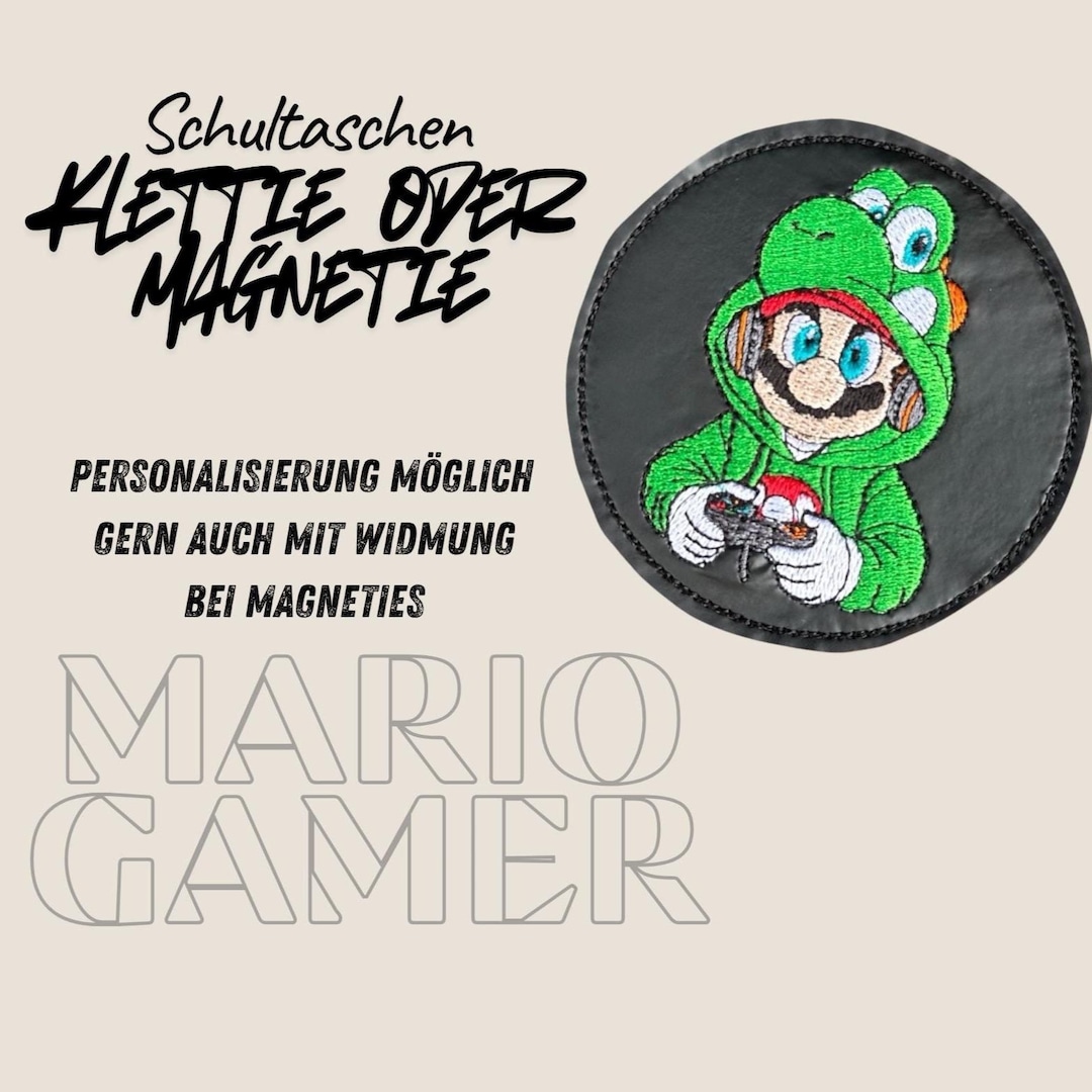 Personalized Velcro or Magnetic Metal Plate With Name Button for Gamer ...
