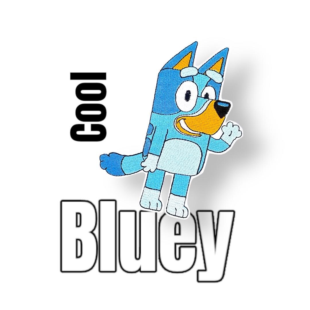 Bluey Application for School Cone Blue Dog Blue Patch Pin Patch Iron-on ...