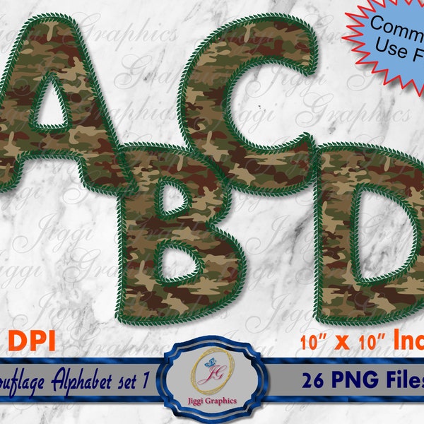 Camouflage Alphabet - Etsy