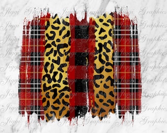 Paint Stroke Glitter Gold/red/leopard Buffalo Check PNG - Etsy
