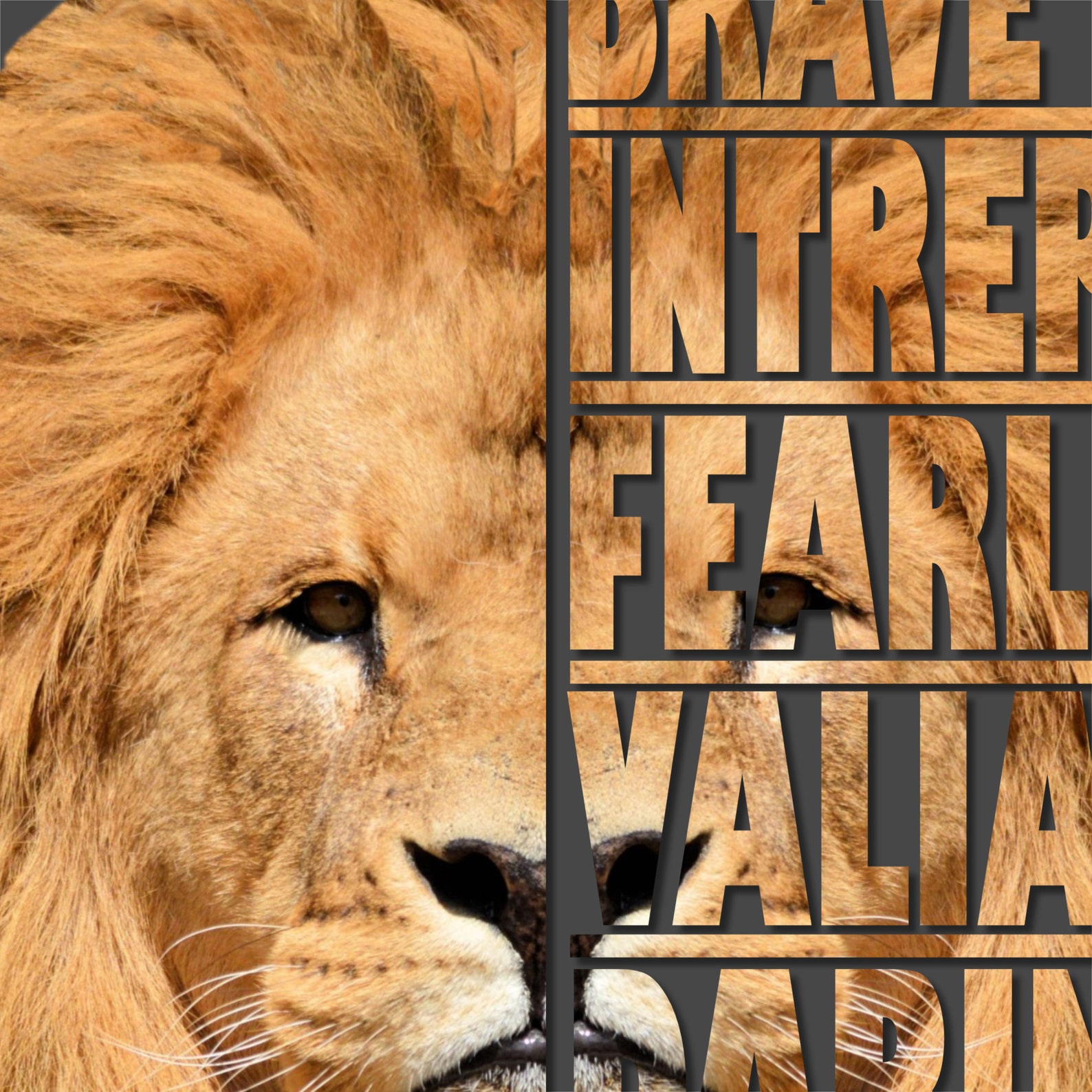 Lion Text Effect Sublimation Design, Lion Traits Graphic Design, Lion ...