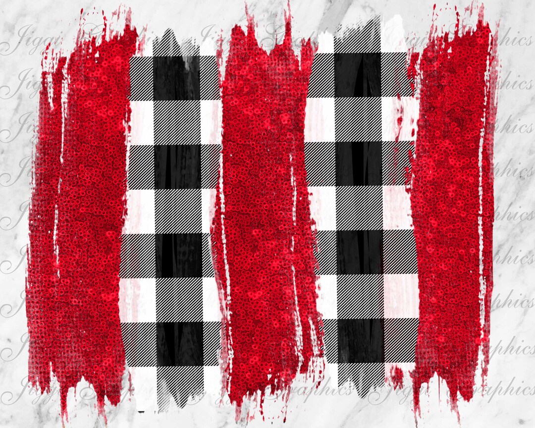 Red and Black Buffalo Plaid Background Sublimation Sequin - Etsy