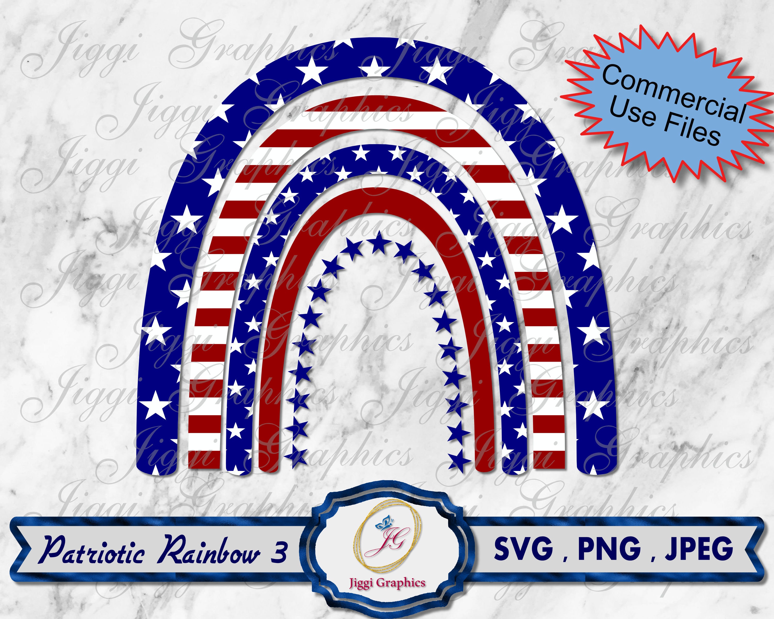 Patriotic Rainbow Clipart, American Rainbow Svg, Patriotic SVG, 4th of ...