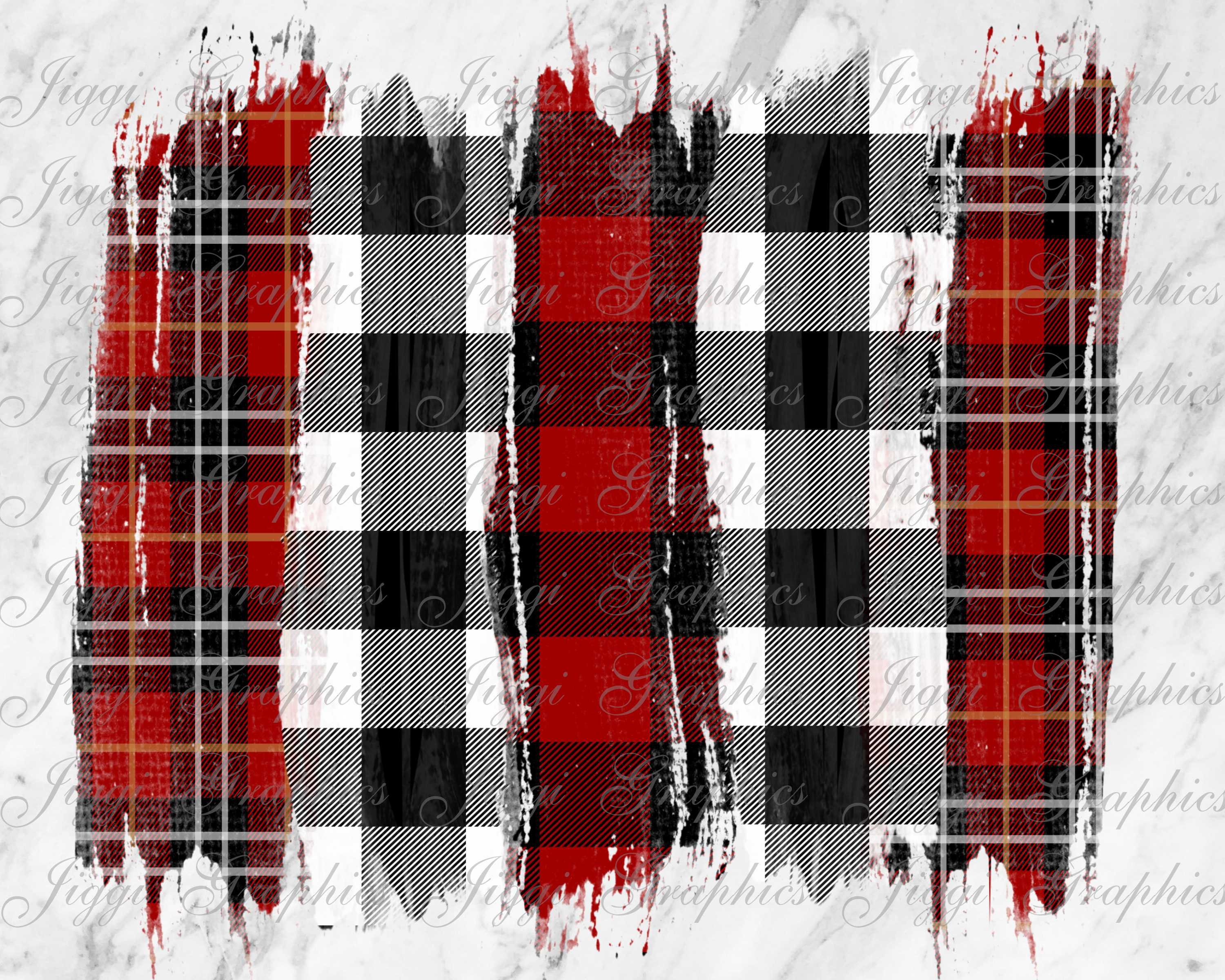Red and Black Buffalo Plaid Background Sublimation, Buffalo Plaid Brush ...