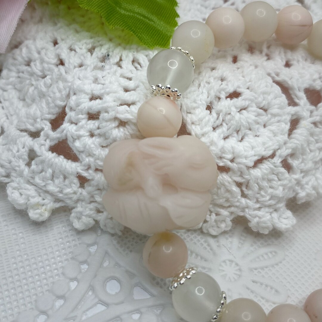 Nature Agate Rabbit Bunny Bracelet DIY Handmade - Etsy