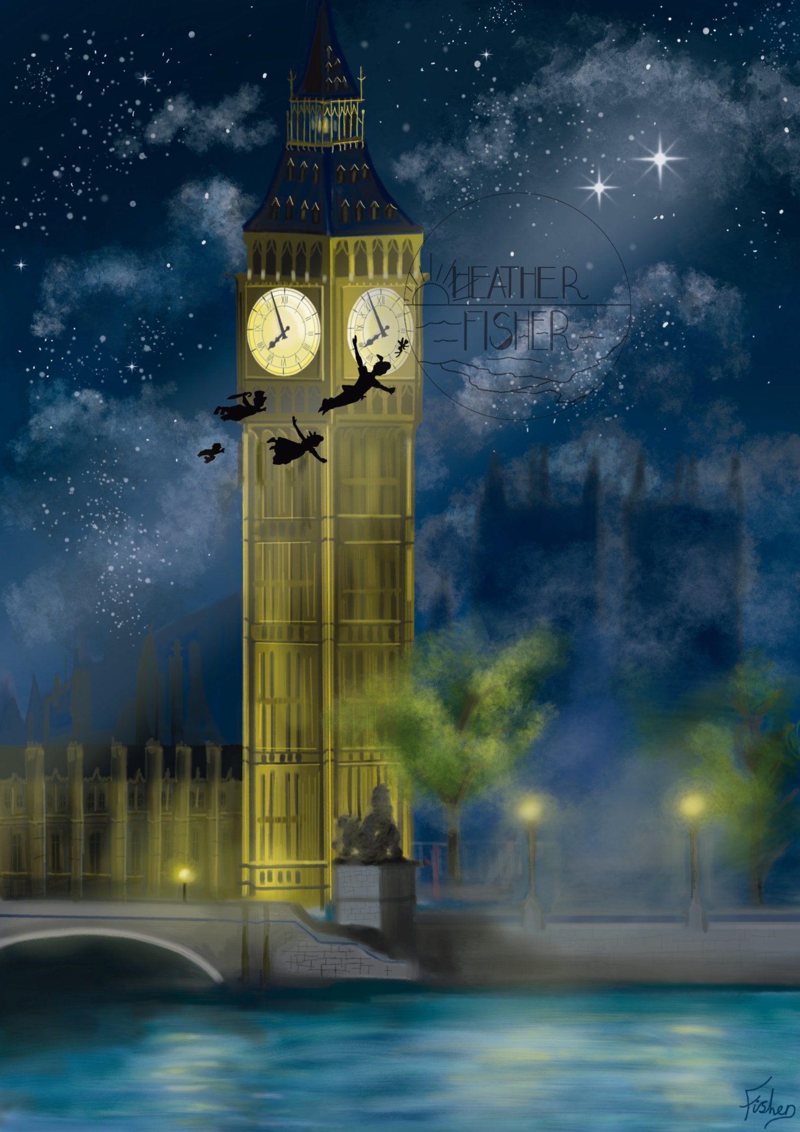 Peter Pan Bookmark, Bookmark, Art Bookmark, Stationary, Digital Art ...