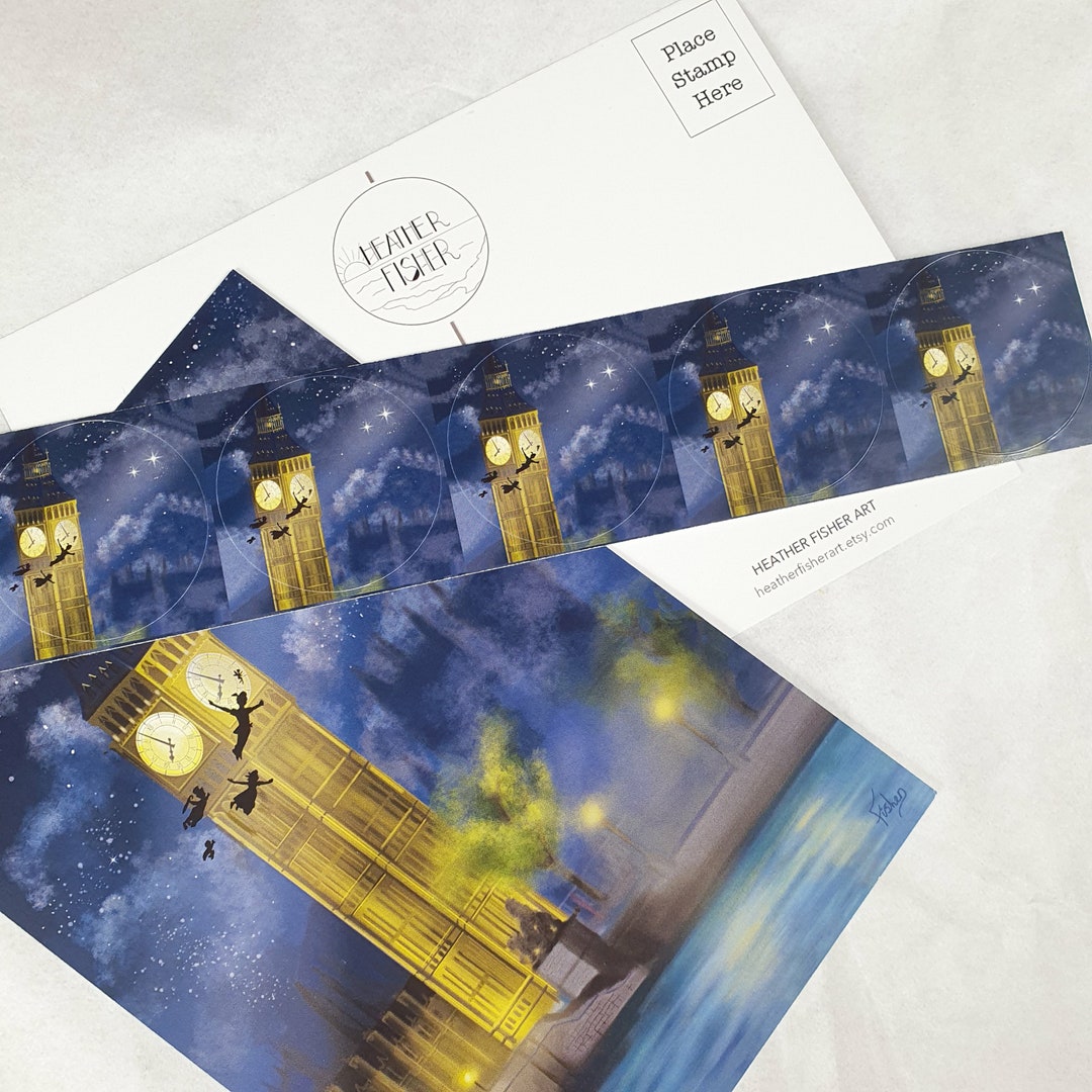 Peter Pan Print, Art Print, Small Art Print, Postcard, Art Postcard ...