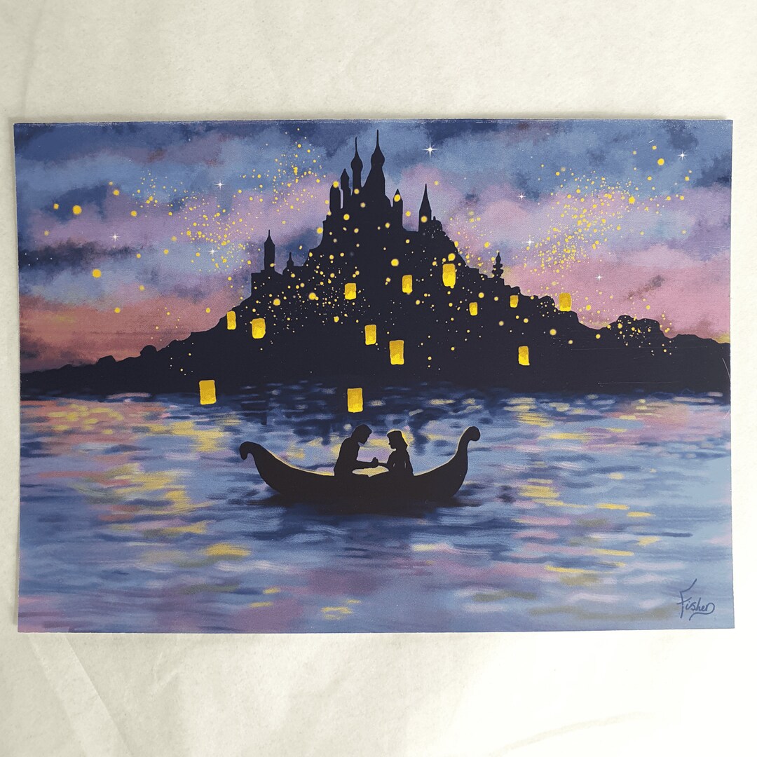Rapunzel Print, Art Print, Small Art Print, Postcard, Art Postcard ...