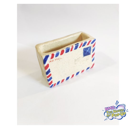 Ceramic Stationary Holder Design Air Mail - Etsy