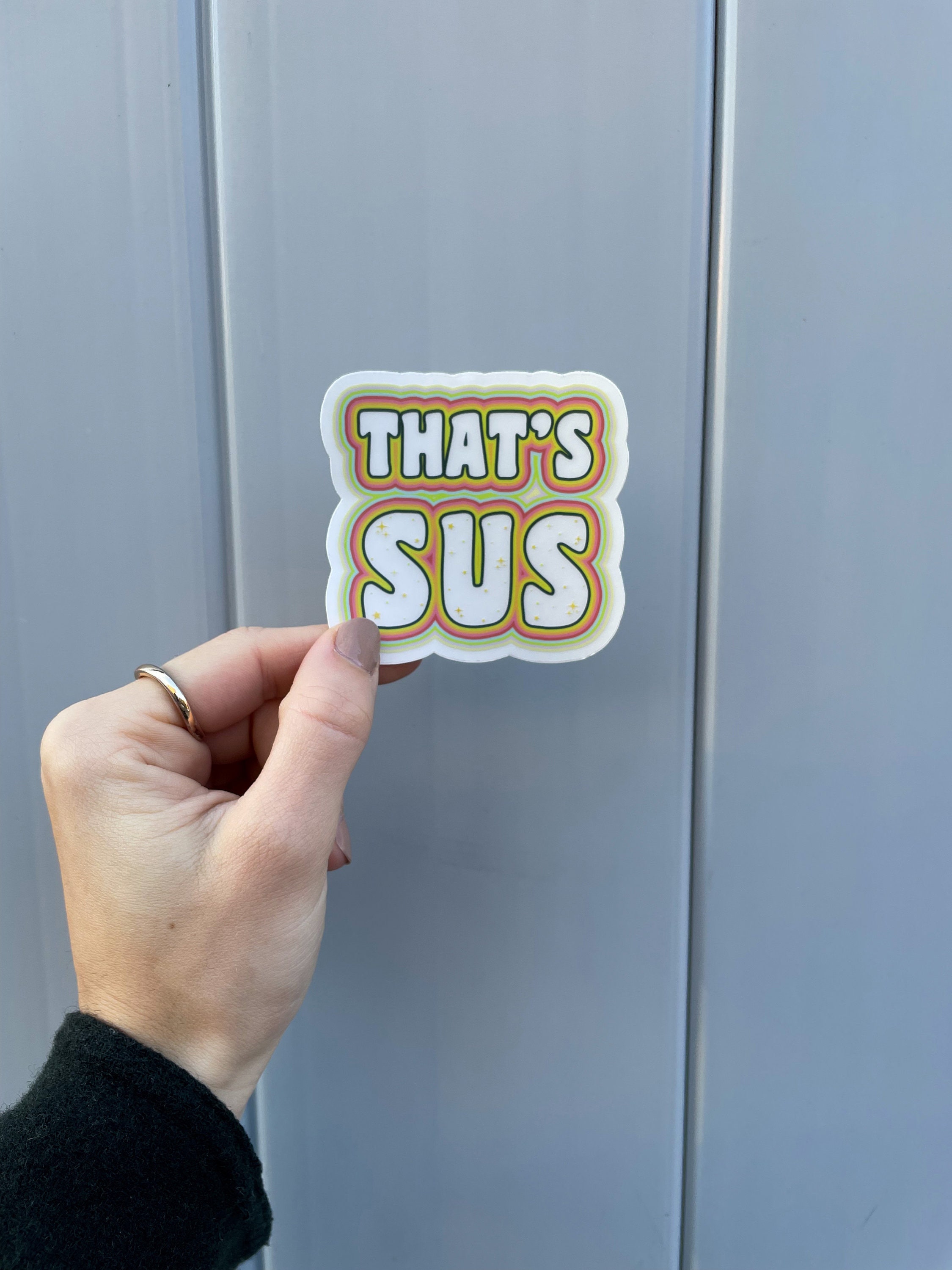 THAT'S SUS Clear Vinyl Waterproof Sticker Cute Water - Etsy