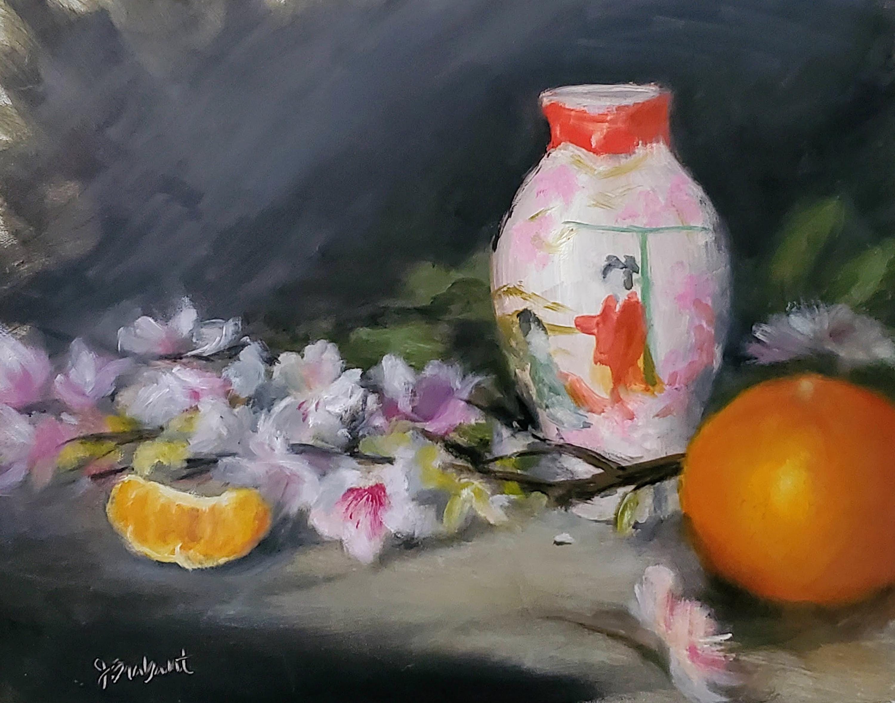 Japanese Vase With Oranges, 8x10, Floral Oil Painting - Etsy