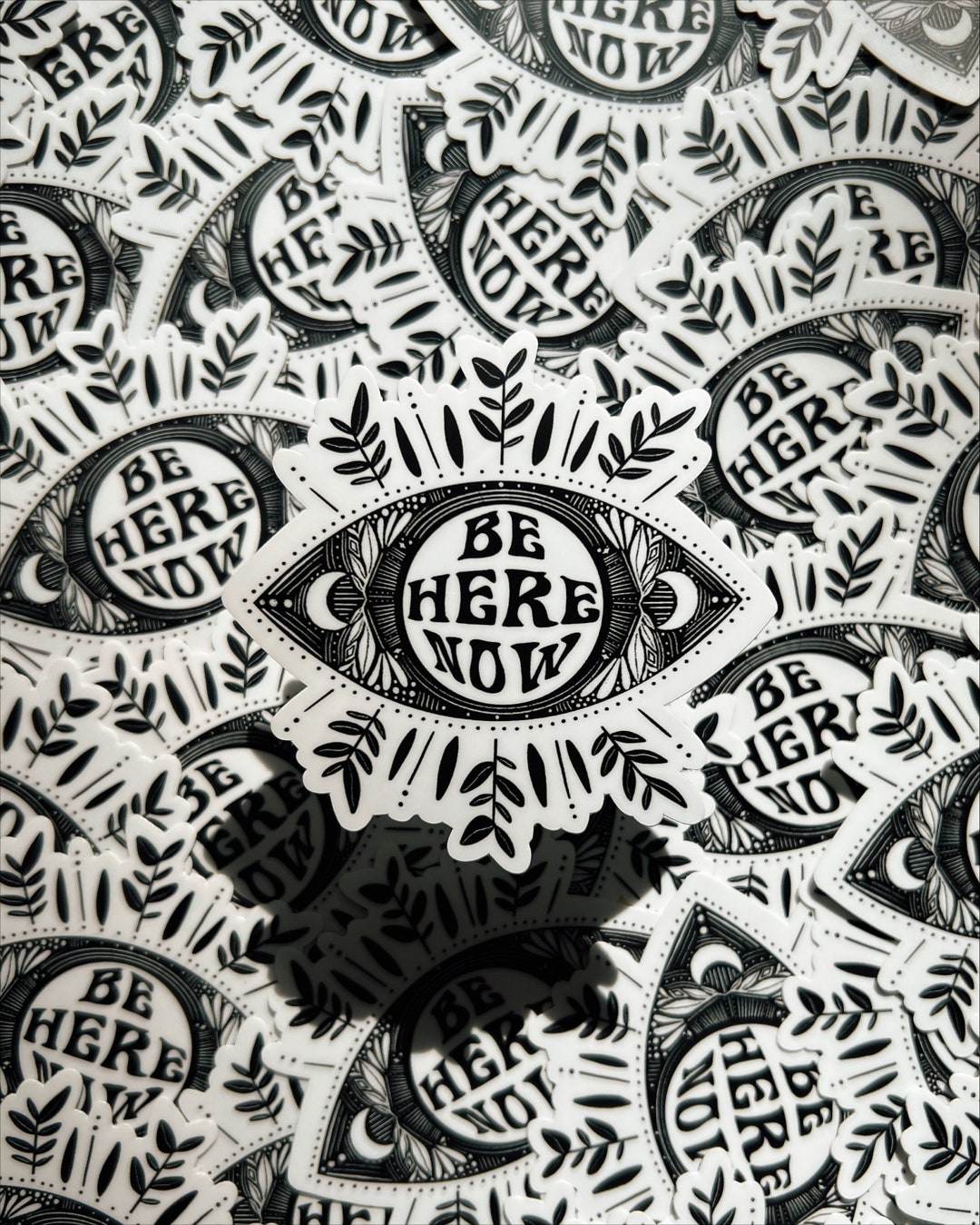 Be Here Now Vinyl Sticker Mindfulness, Presence, Spirituality Sticker ...