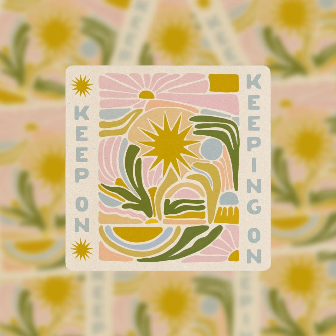 Keep on Keeping on - Vinyl Sticker - Etsy