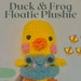 Duck & Frog Floatie Plushie / Amigurumi Animal Stuffy / Crochet Duck - Etsy