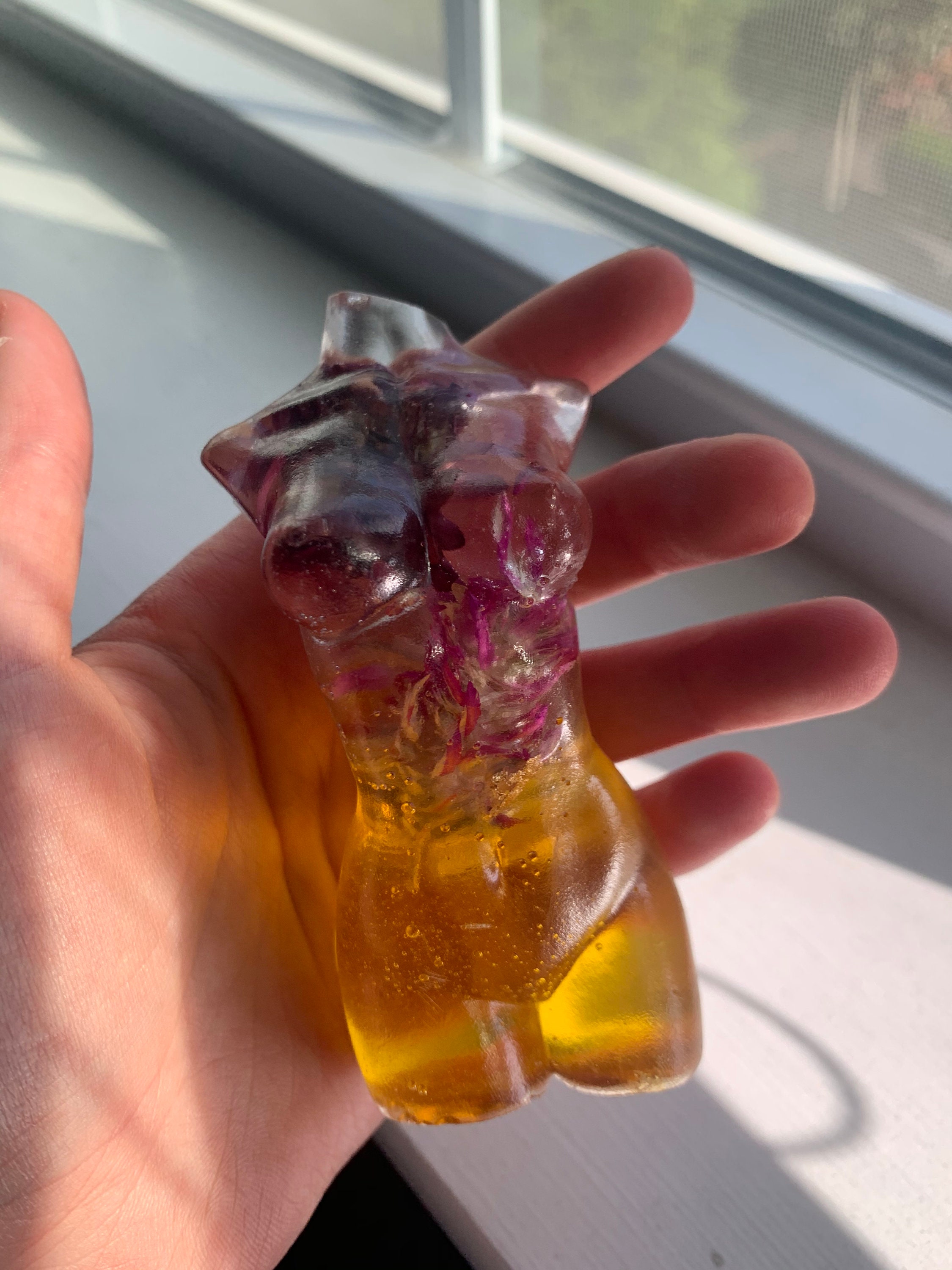 Goddess Resin Woman Body Sculpture Figure With Dried Flowers - Etsy