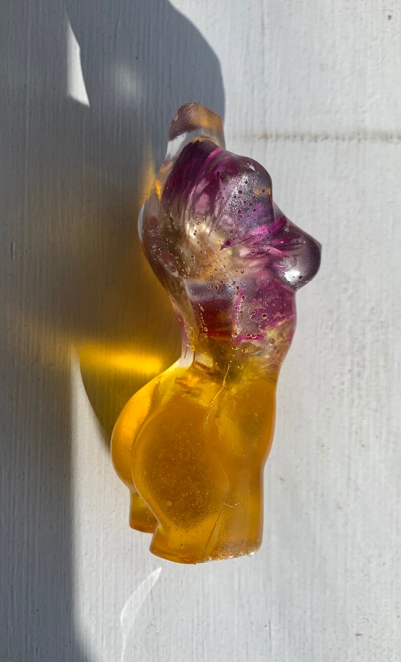 Goddess Resin Woman Body Sculpture Figure With Dried Flowers - Etsy
