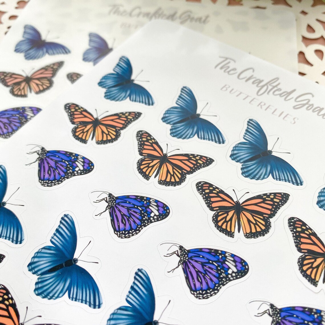 Butterfly Sticker Sheet Sticker Sheet Butterfly Stickers | Etsy