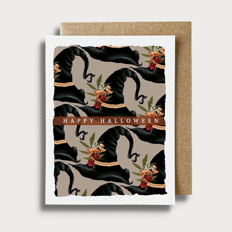 Witch Halloween Card - Etsy