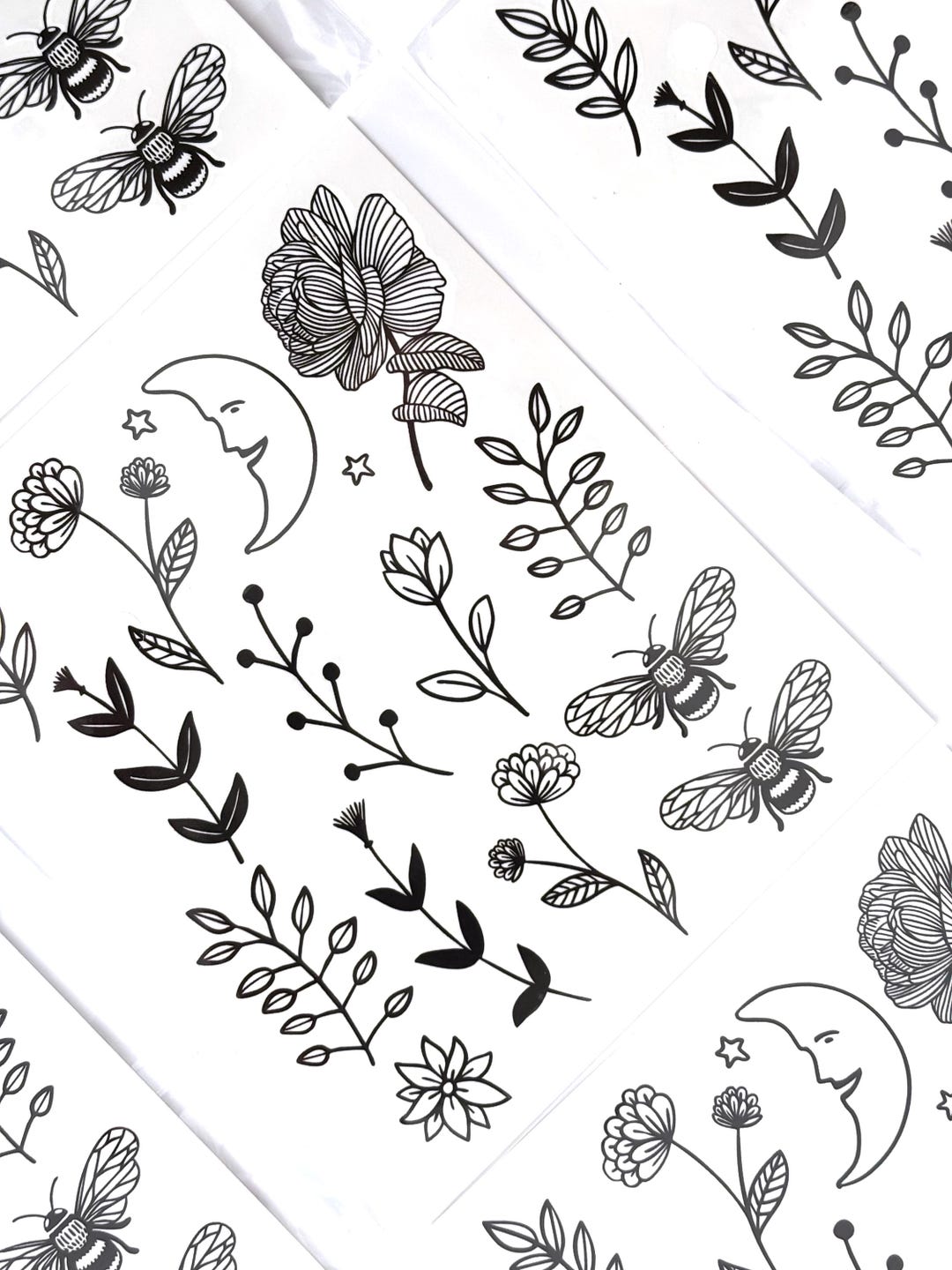 Minimalist Tattoo Sheet - Scratch Tattoo Bundle, Micro, Mini Tattoo 15 ...