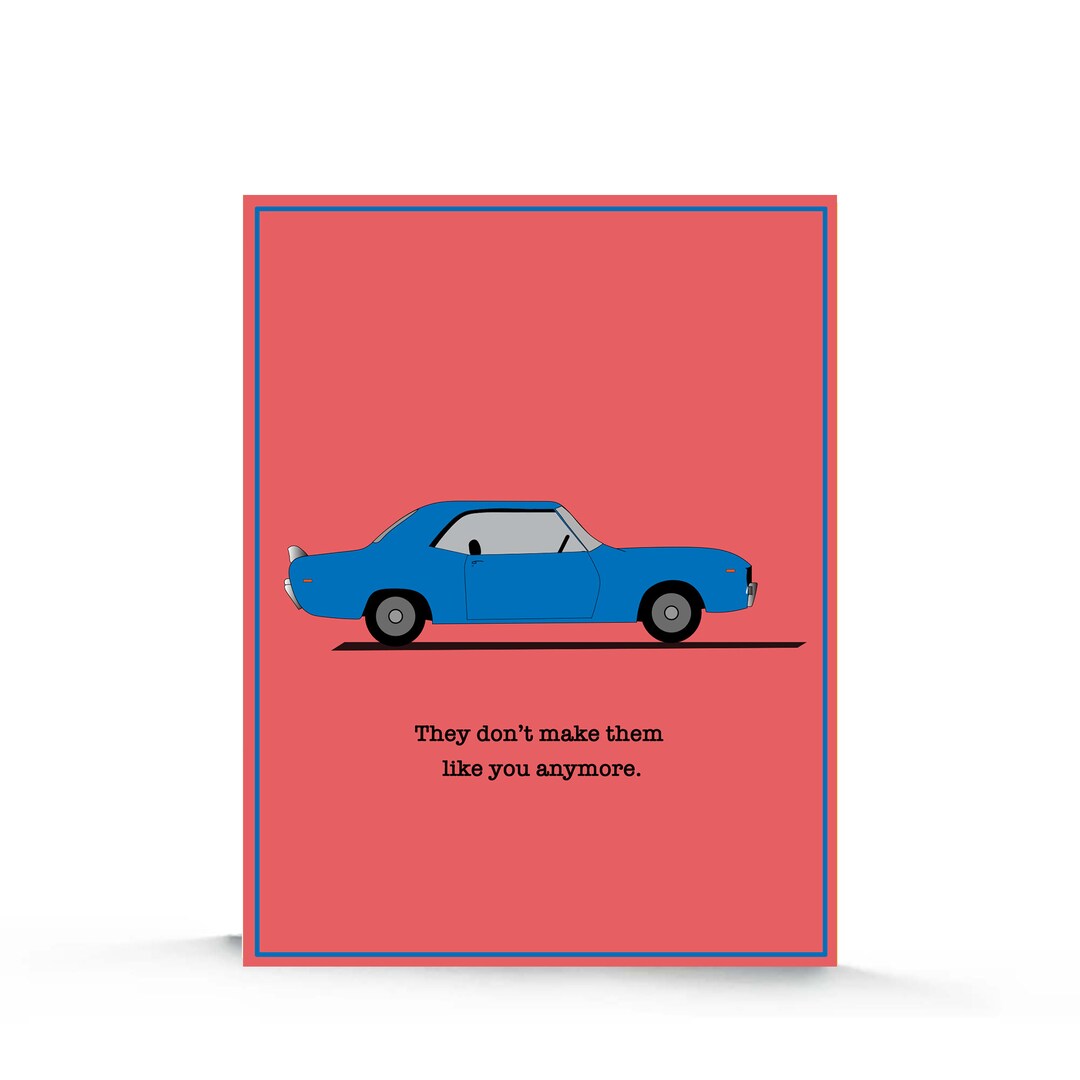Classic Car Birthday Card Vintage Car Automobile Card Classic Chevrolet ...