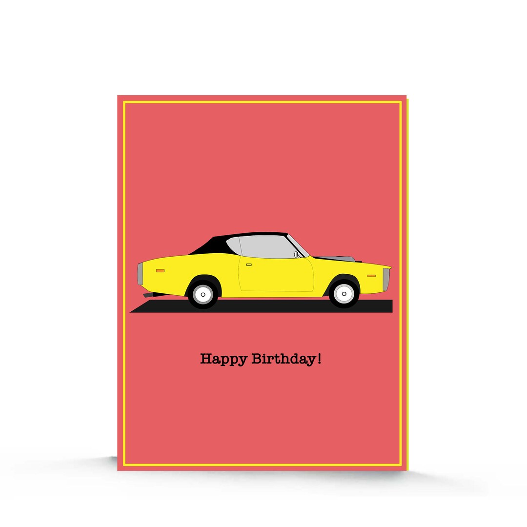 Classic Car Birthday Card | Vintage Car | Automobile Card | Classic ...