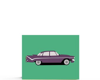Classic Car Note Card Vintage Car Automobile Note Card Car Lovers ...