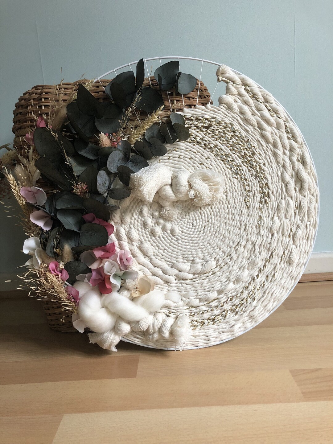 Circular Wall Weaving / Boho Flower Crown - Etsy