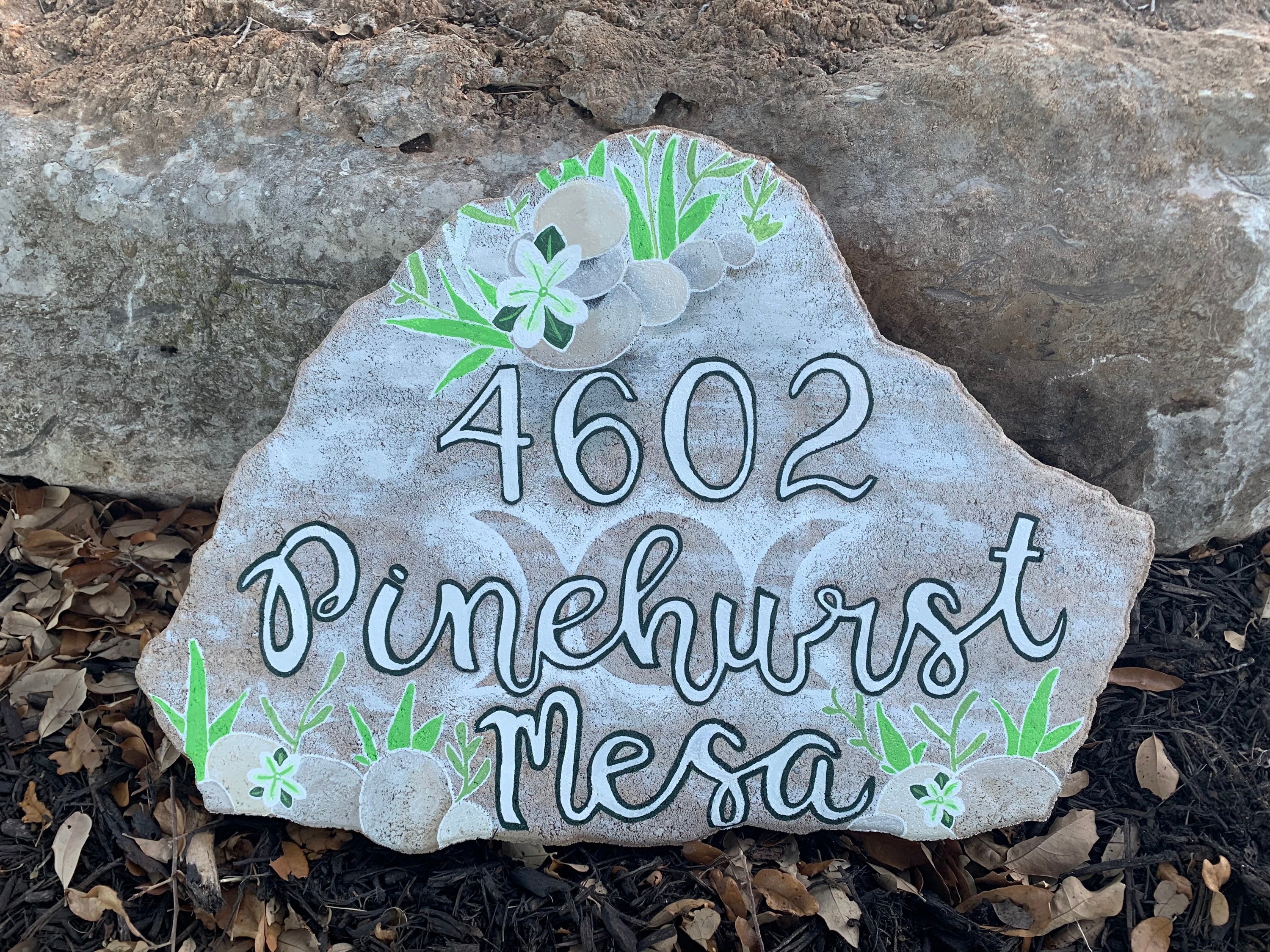 Custom Hand Painted Address Stone - Etsy