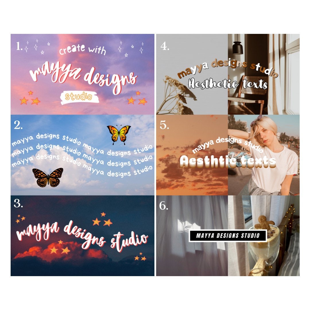 Aesthetic Youtube Thumbnails Aesthetic Texts & Backgrounds - Etsy