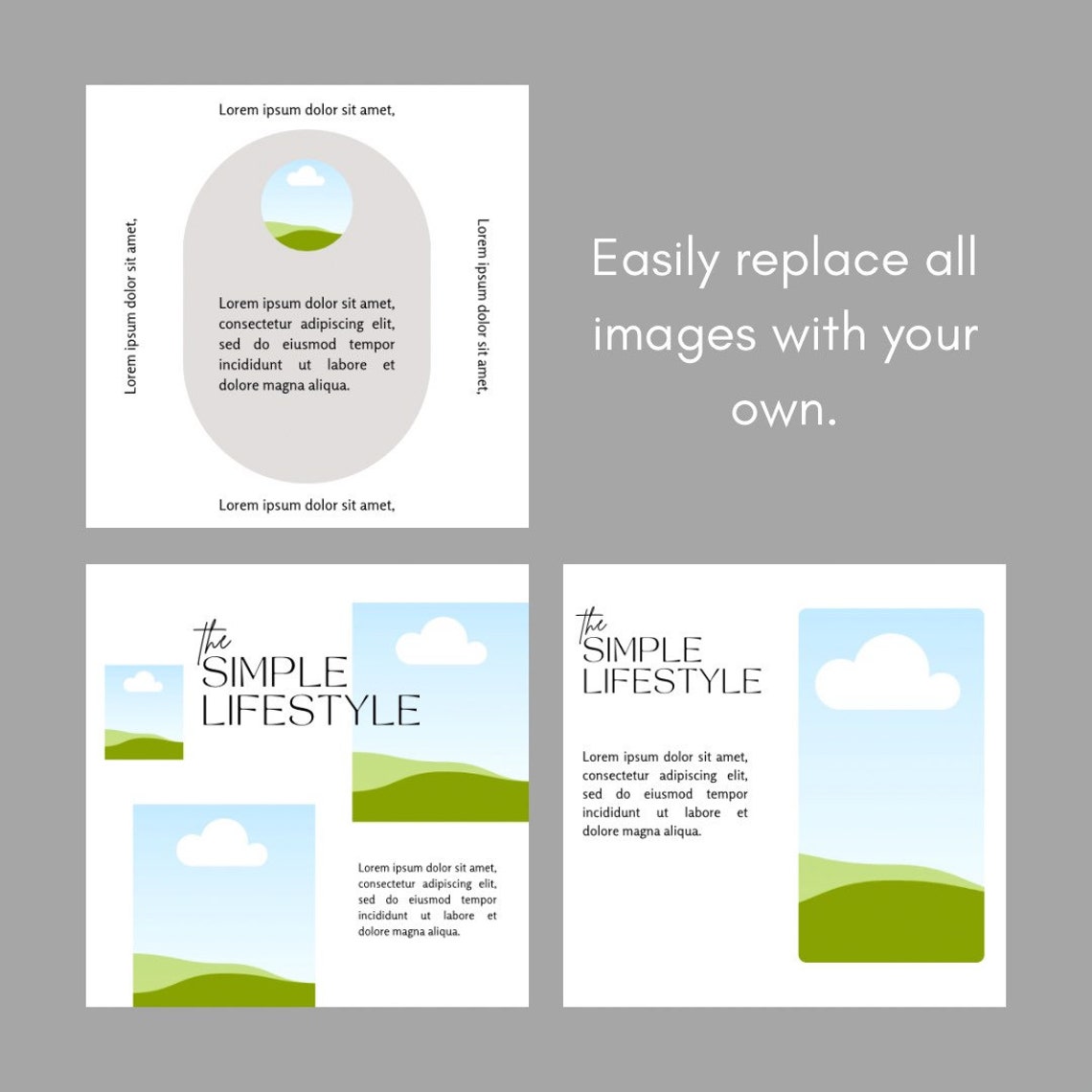 Simple Aesthetic Website Banner Template Editable Website Banner Set on ...