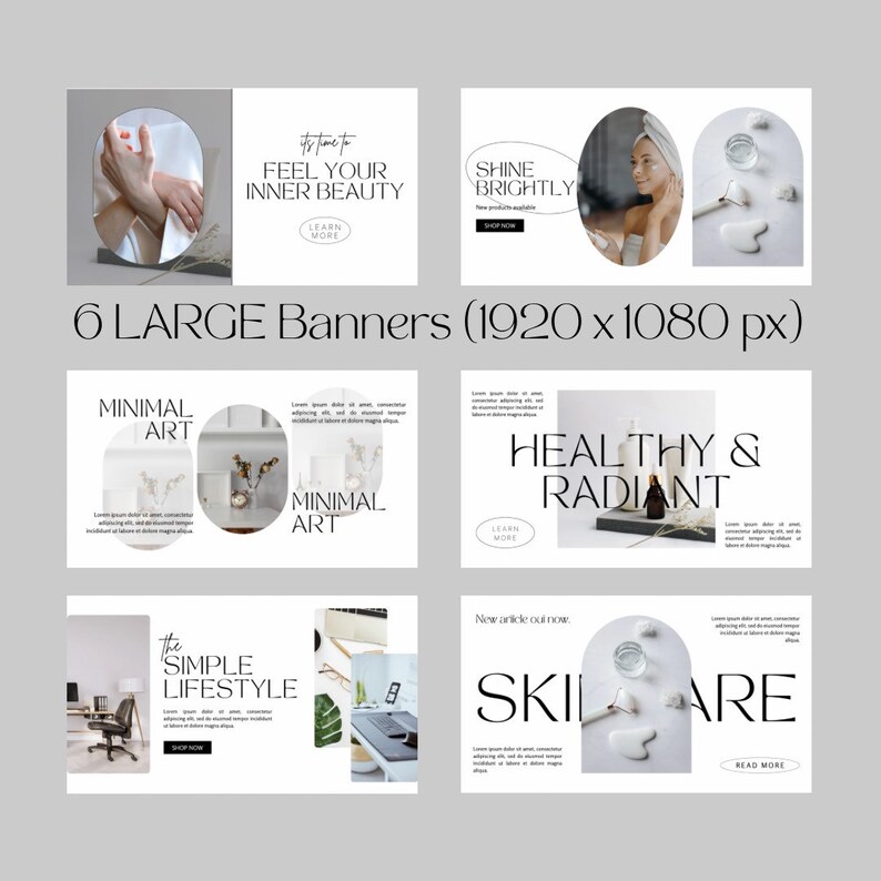 Simple Aesthetic Website Banner Template | Editable Website Banner Set ...