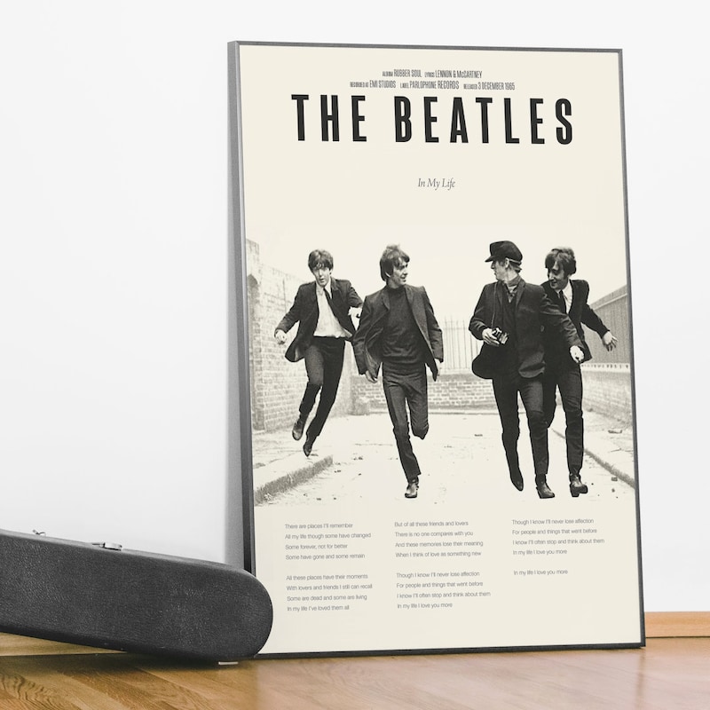 Beatles Lyrics Art - Etsy