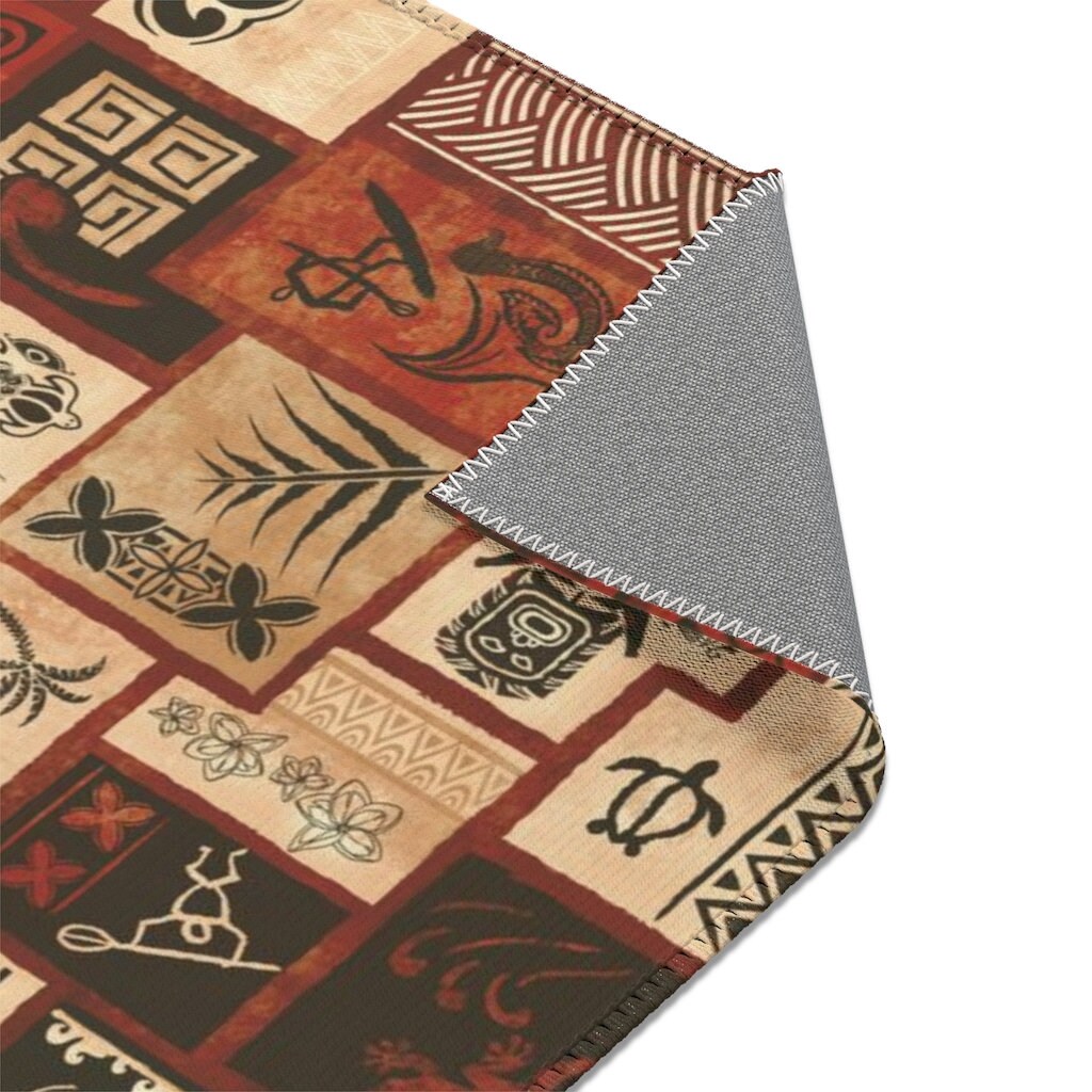 Vintage Samoan Polynesian Hawaiian Hand Painted Tapa Tribal Patchwork ...