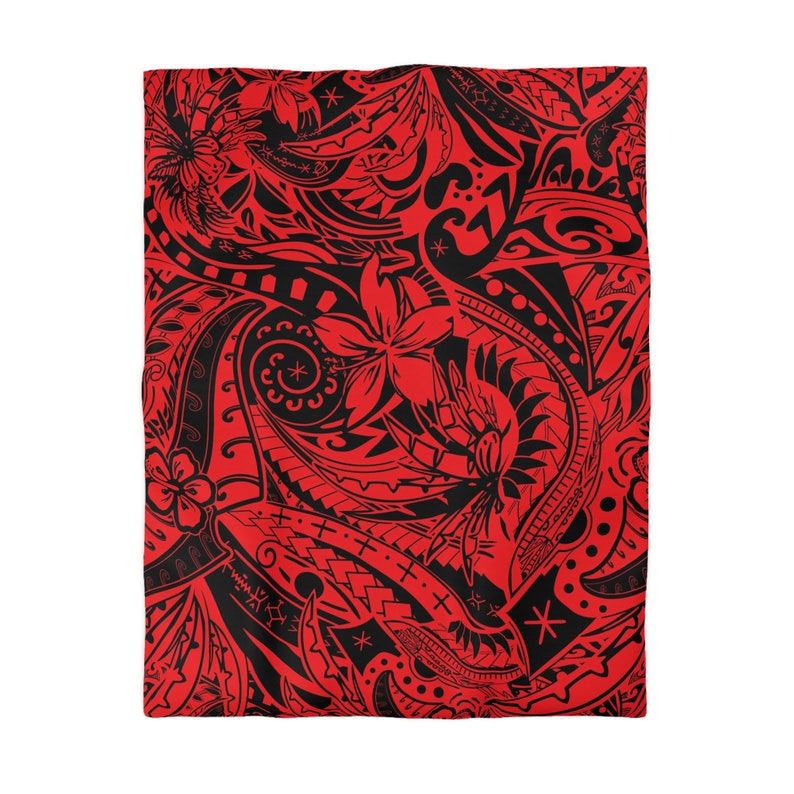 Hawaiian Samoan Polynesian Red Tribal Threads Microfiber - Etsy