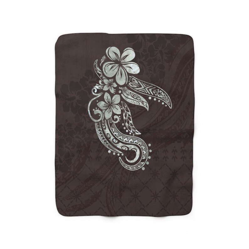 Samoan Malu Design Polynesian Tribal Sherpa Fleece Blanket - Etsy