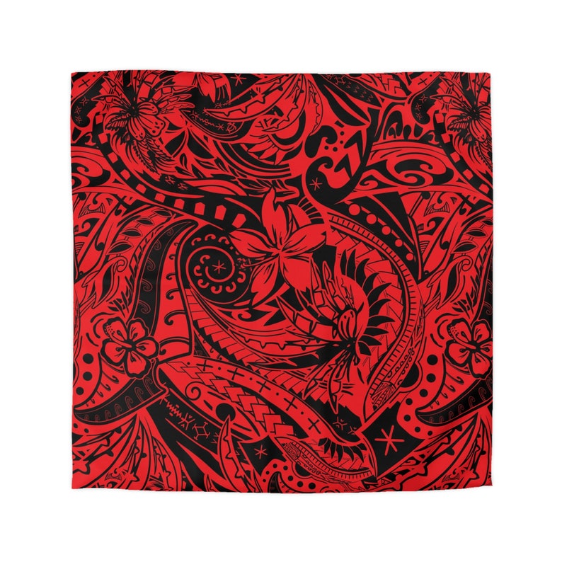 Hawaiian Samoan Polynesian Red Tribal Threads Microfiber - Etsy