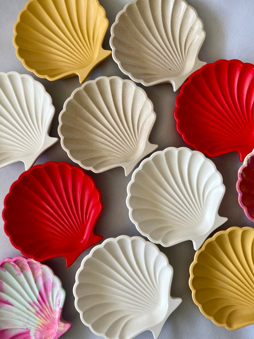 Jesmonite Seashell Trinket Tray Dish Jewelery Key Storage - Etsy