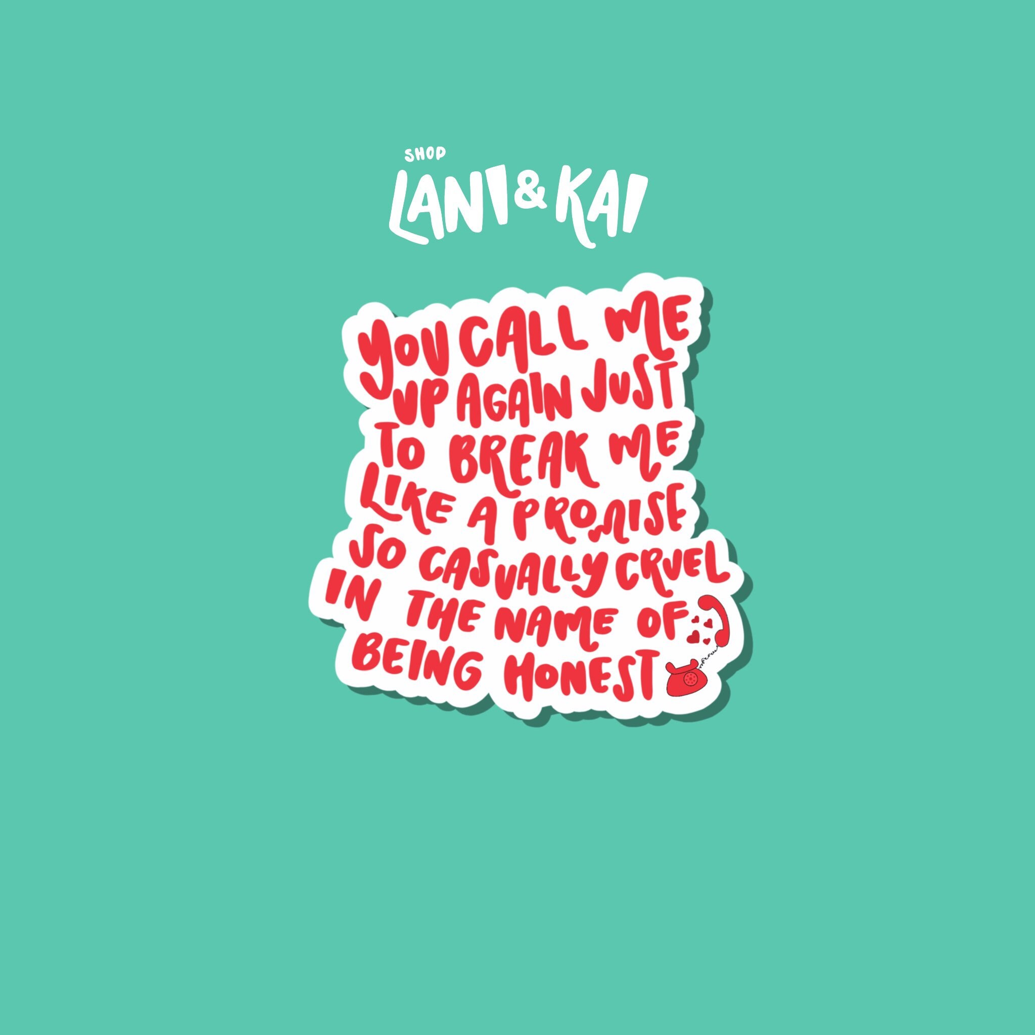 Taylor Swift All Too Well Sticker Semi Weatherproof | Etsy