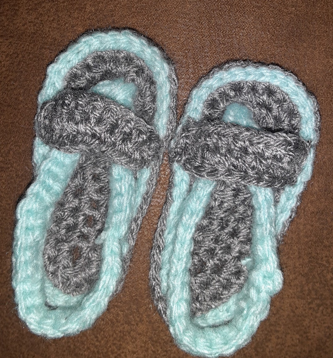 Crocheted Baby Flip Flops - Etsy